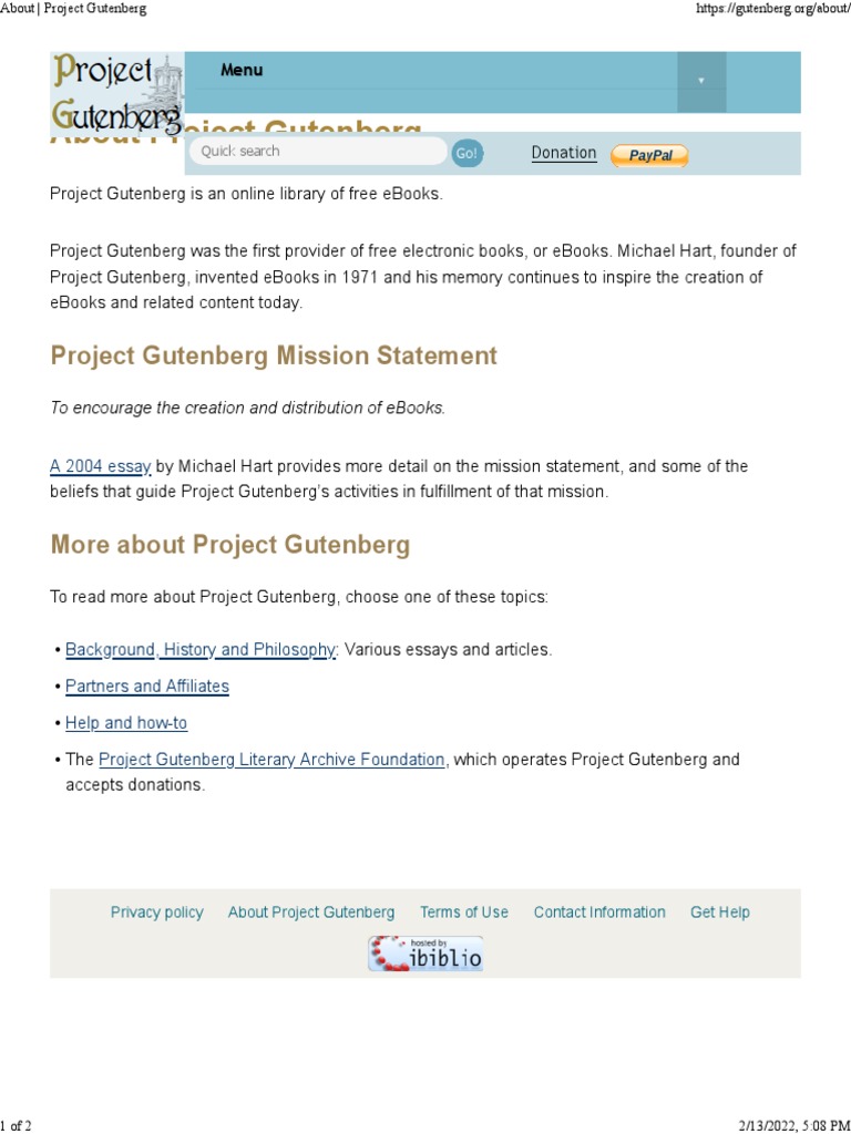 About Project Gutenberg | PDF | Art