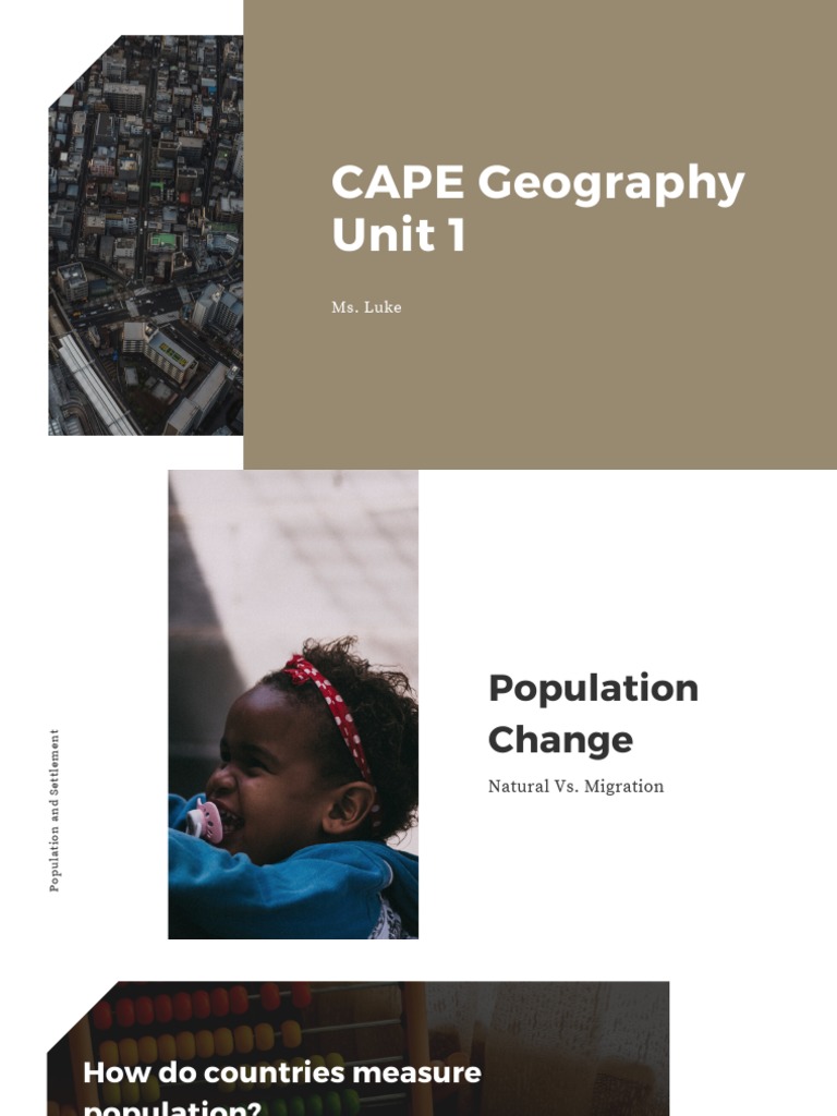 CAPE Geography Unit 1 Population and Settlement Part 2 | PDF | Birth ...