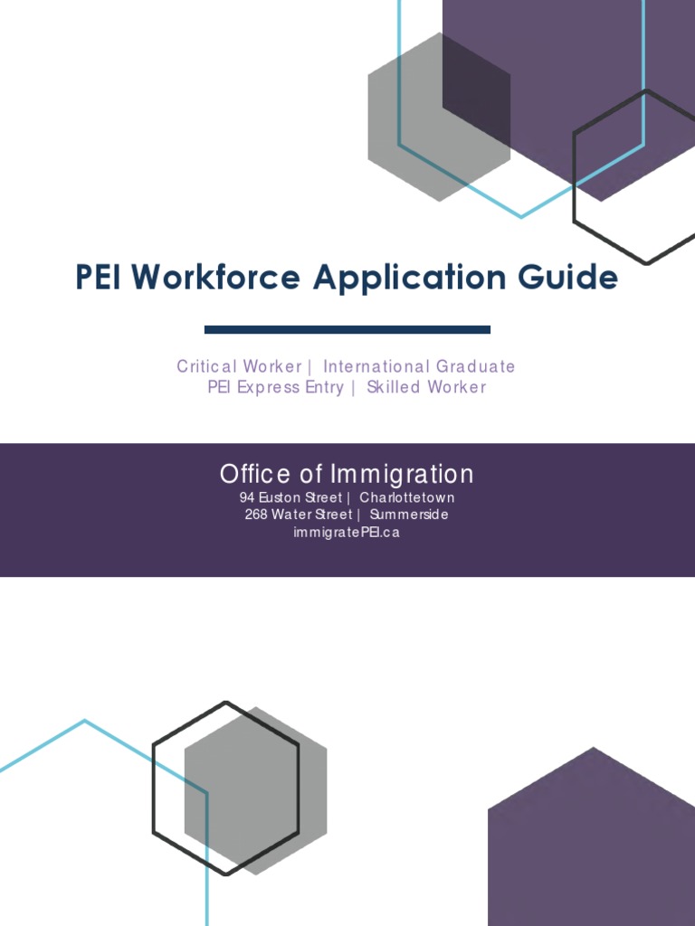 PEI Workforce Application Guide: Office of Immigration | PDF | Employment