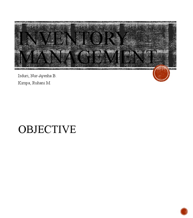 Inventory Management | PDF