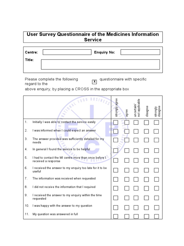 Questionnaire Template 02 | PDF