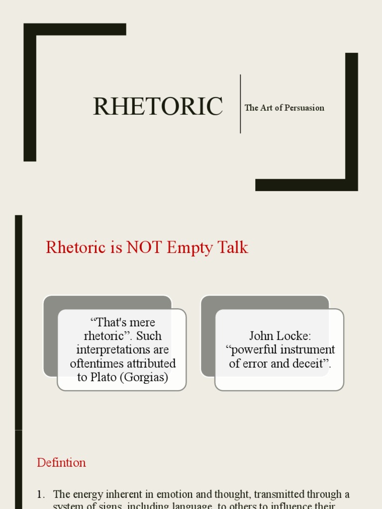 Rhetoric: The Art of Persuasion | PDF | Rhetoric | Argument