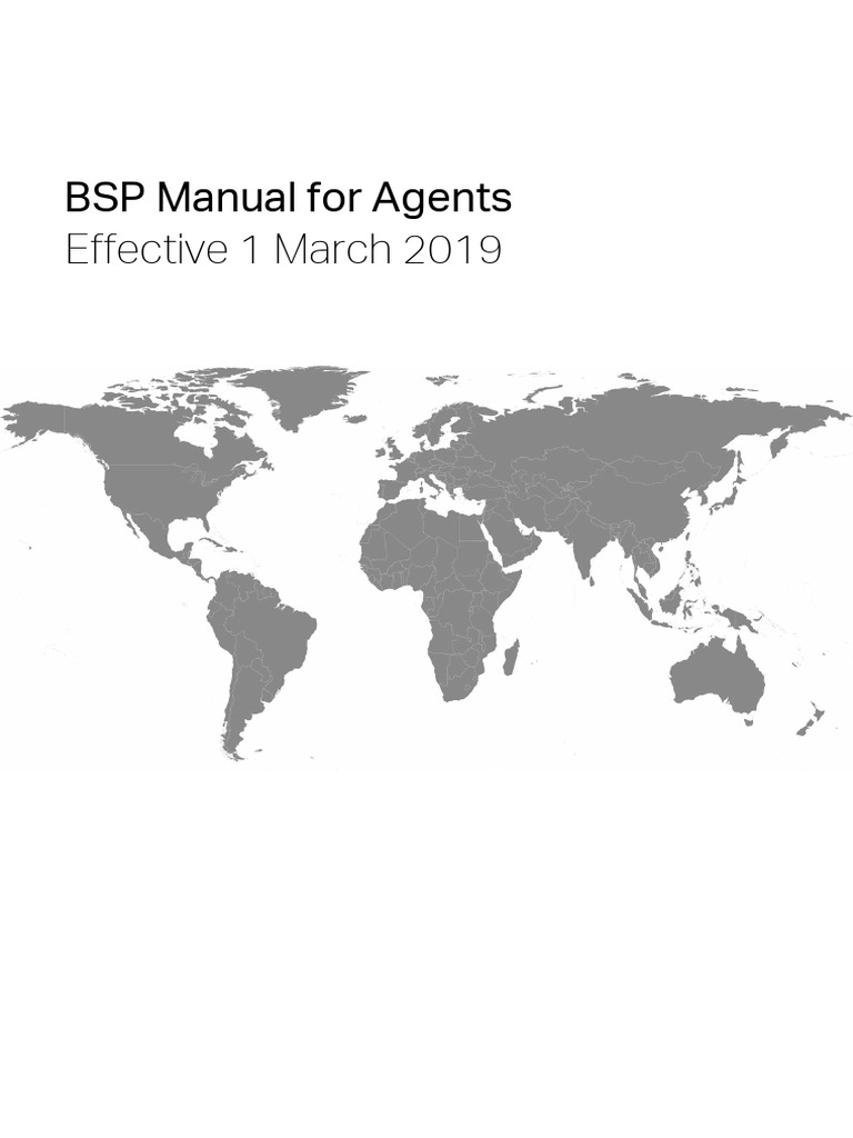 BSP Manual For Agents Effective 1 March 2019 | PDF | Credit Card ...