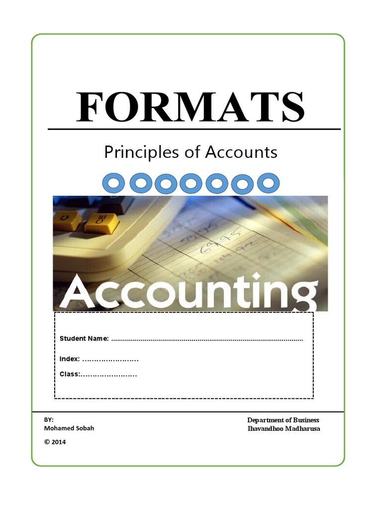 Formats: Principles of Accounts | PDF | Debits And Credits | Expense