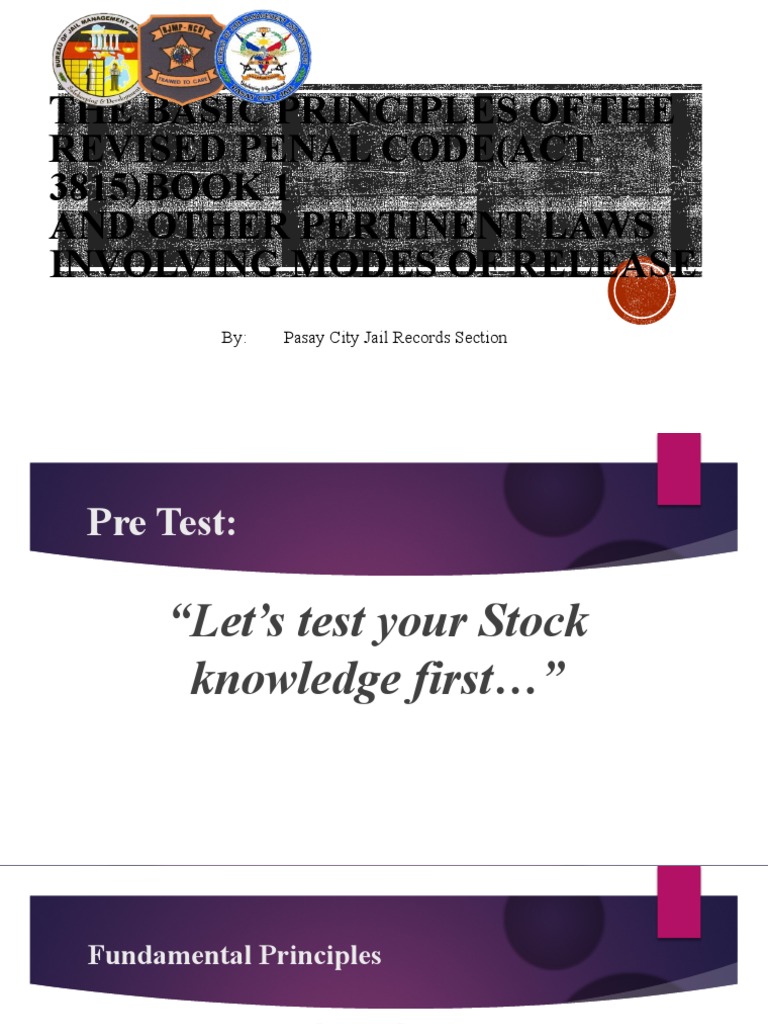 The Basic Principles of The Revised Penal Code 2 | PDF | Criminal Law ...