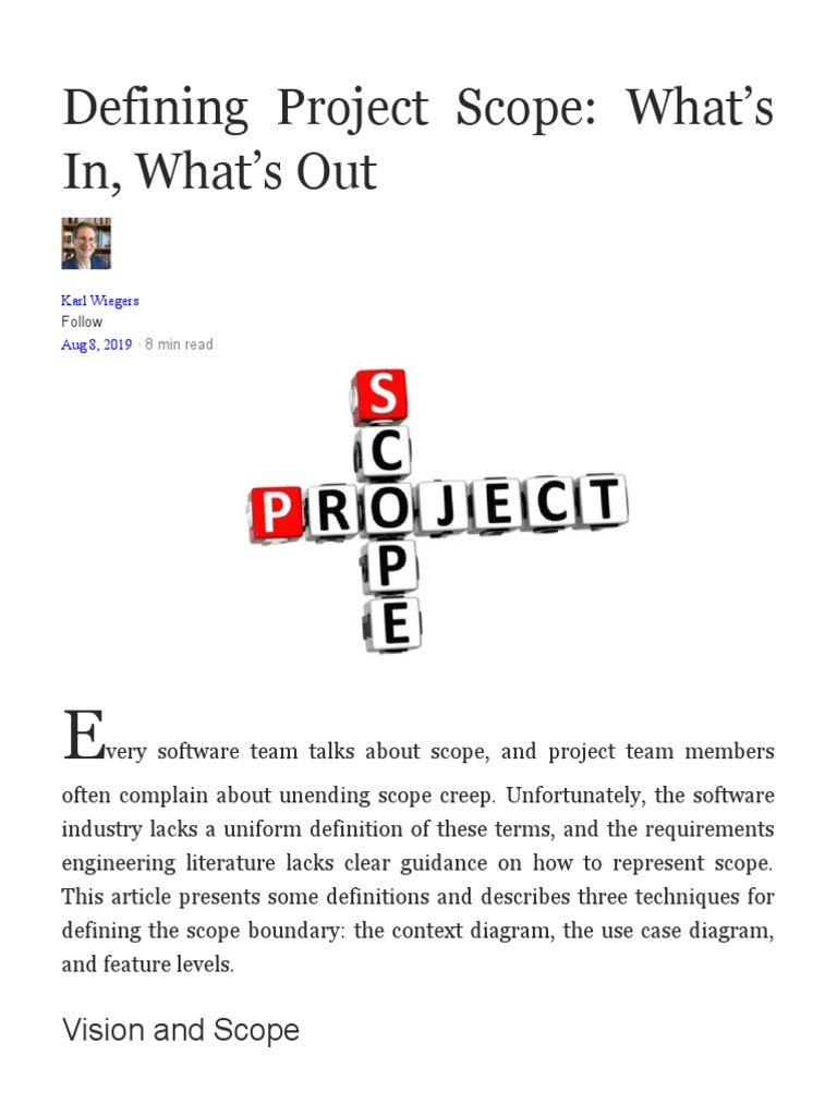 Defining Project Scope: What's In, What's Out | PDF | Use Case | System