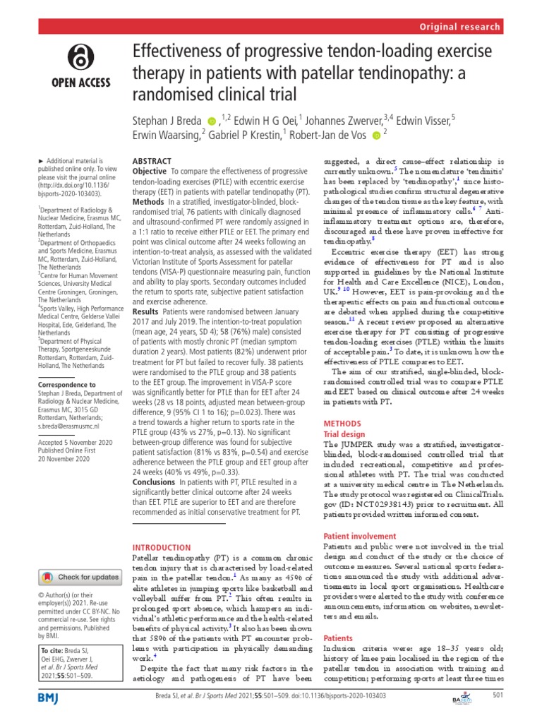 Effectiveness of Progressive Tendon-Loading Exercise Therapy in ...