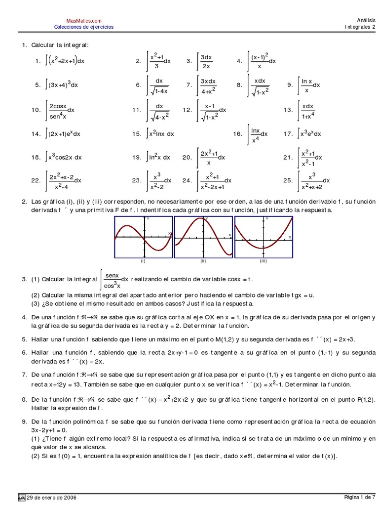 Ejercicios de Integrales Definidas | PDF | Integral | Línea (geometría)