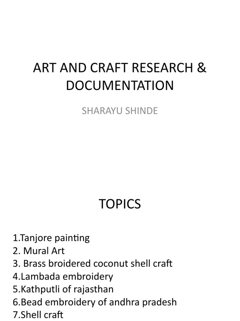 Art and Craft Research & Documentation | PDF | Puppetry | Decorative Arts