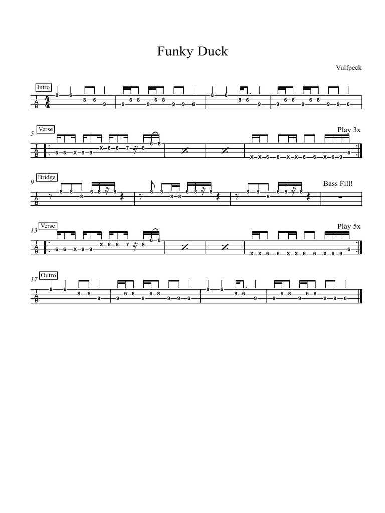 Funky Duck | PDF | Musical Forms