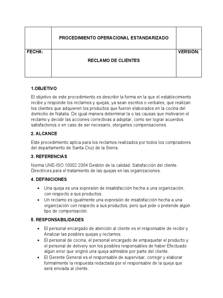 13 Procedimiento Operacional Estandarizado | PDF | Residuos | Comunicación