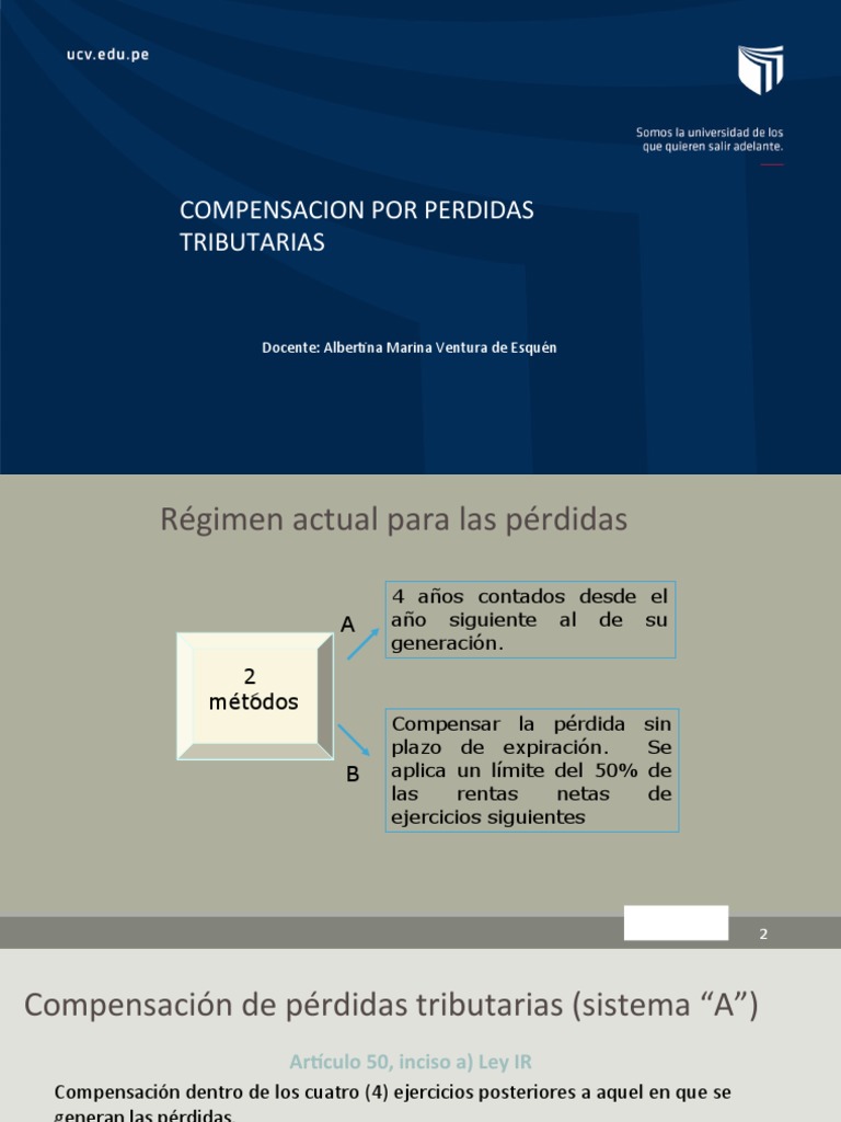 Semana 15-Compensacion Por Perdidas Trib. | PDF | Impuesto sobre la ...