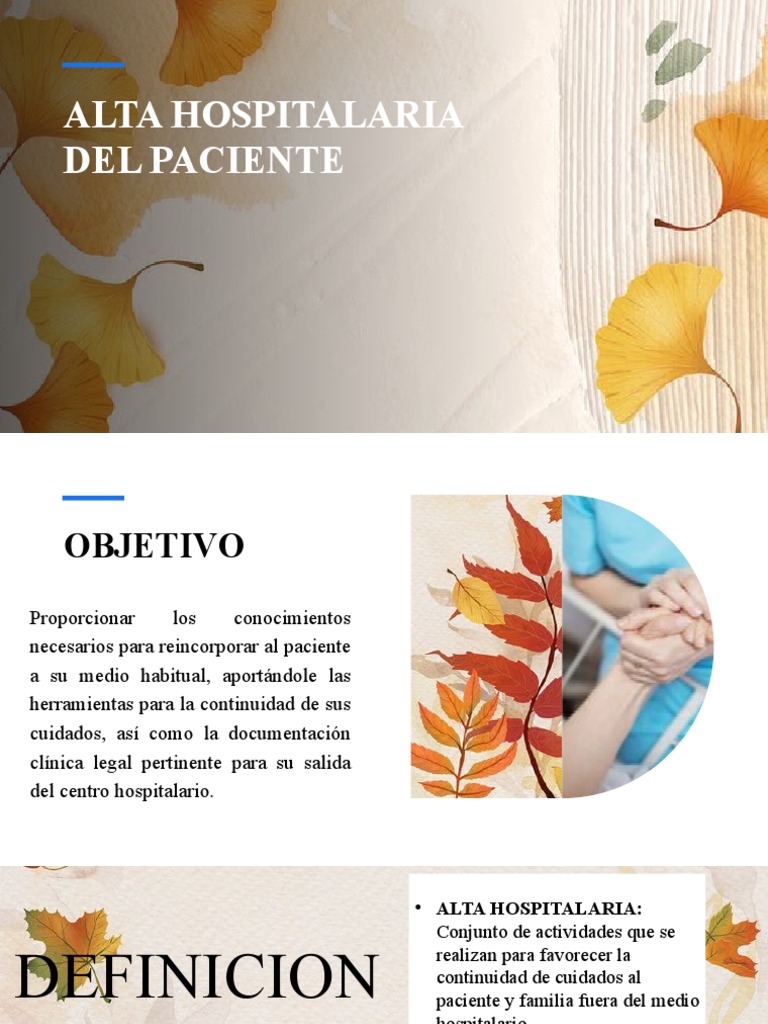 Protocolo de Alta Hospitalaria | PDF | Hospital | Enfermería