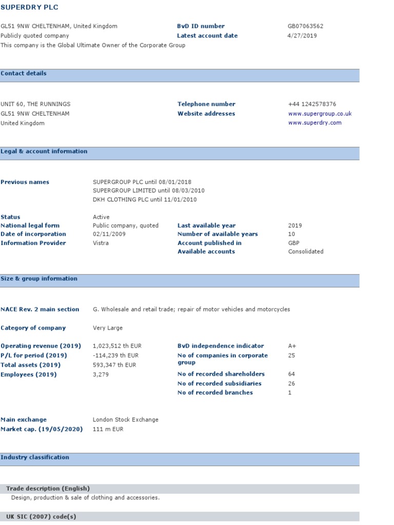B302 - 20J - TMA01 - Part2 - Amadeus Report Superdry | PDF | Expense ...