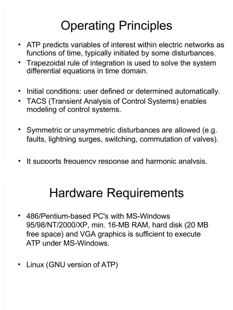 Presentation of ATP | PDF | Electricity | Electrical Engineering