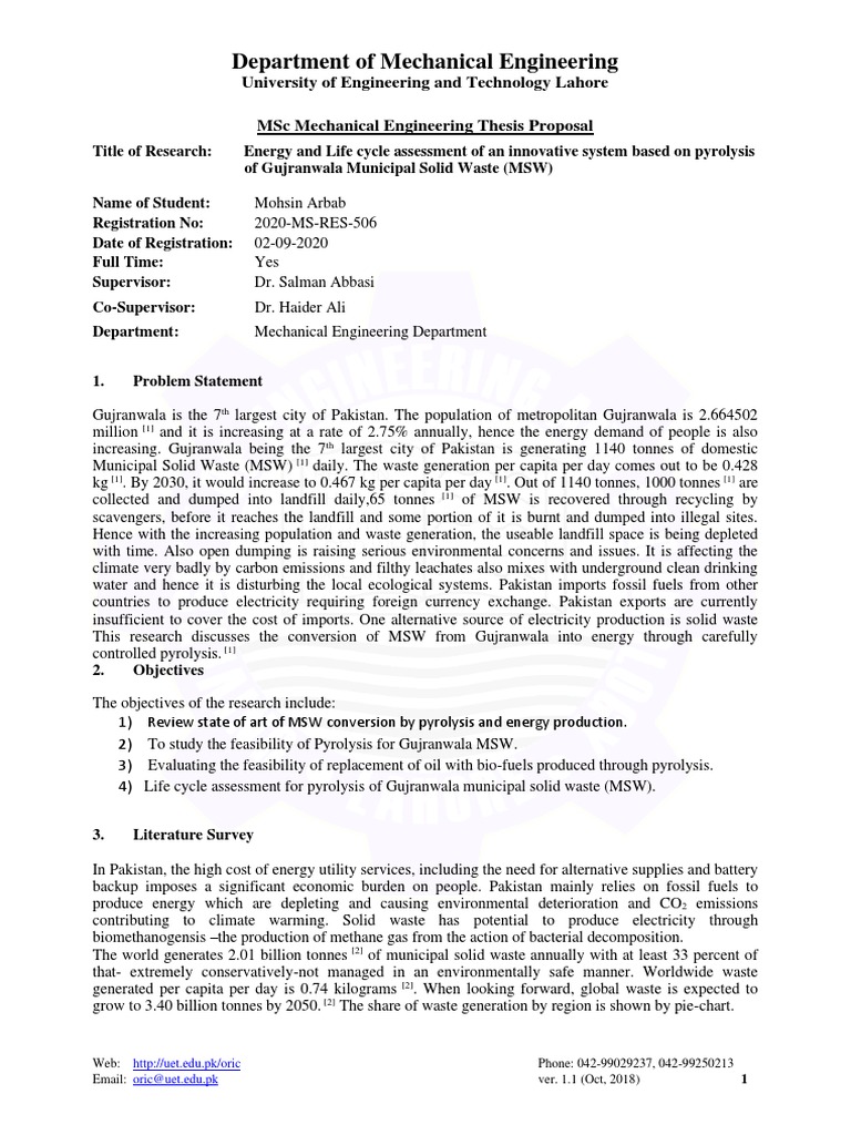 Research Proposal | PDF | Waste Management | Landfill
