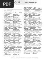 Focus3 2E Placement Test ANSWERS | PDF | Perfect (Grammar ...