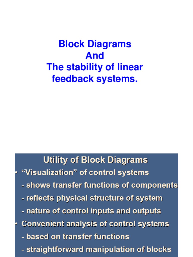 Block Diagram and Stability | PDF | Function (Mathematics) | Zero Of A ...