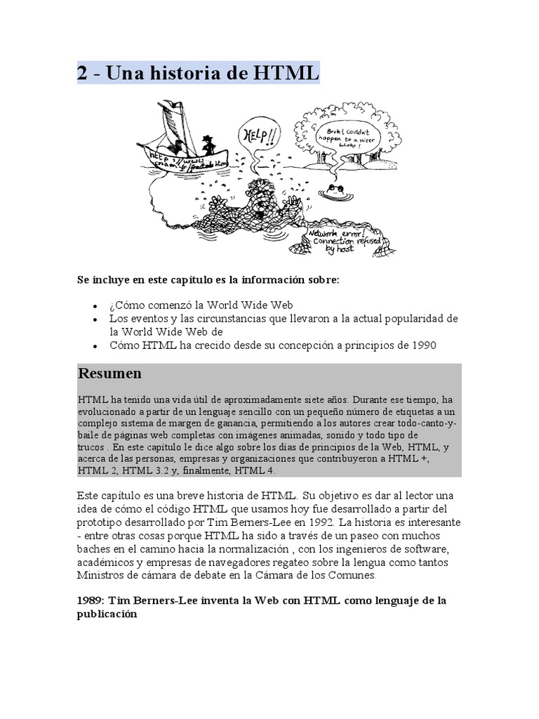 Capitulo 2 Historia HTML | PDF | HTML | Red mundial