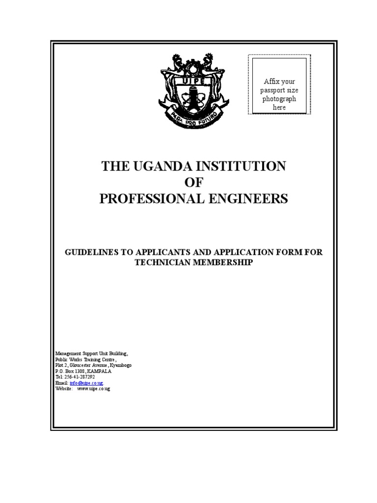 UIPE Technician Application Form | PDF | Engineer | Diploma