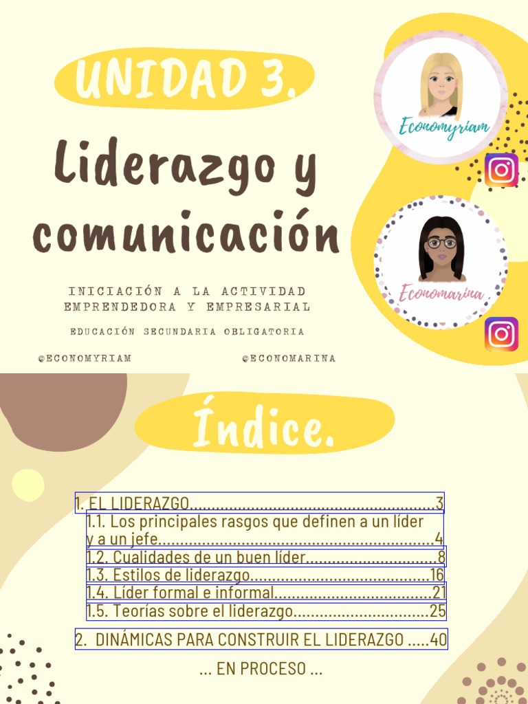 IAEE. Unidad 3 - Liderazgo y Comunicación | PDF | Liderazgo | Conceptos psicologicos