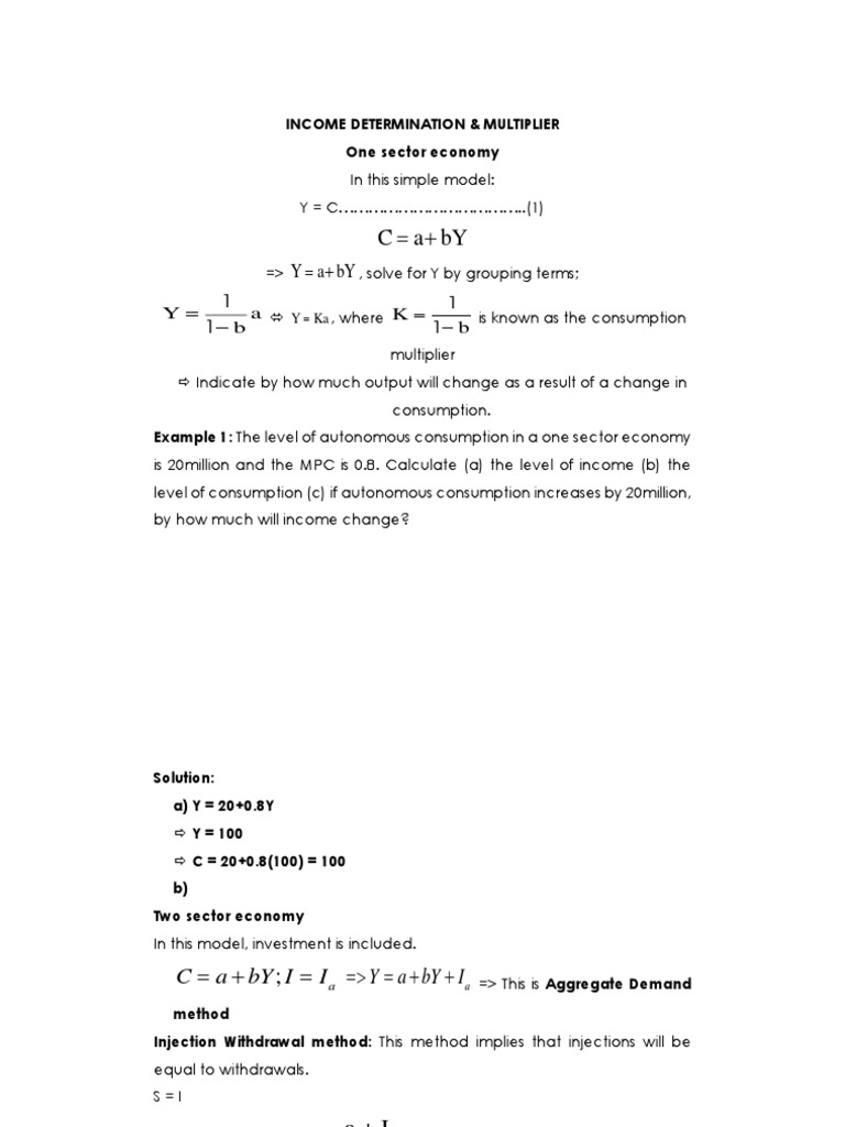 Income Determination | PDF | Fiscal Multiplier | Taxes