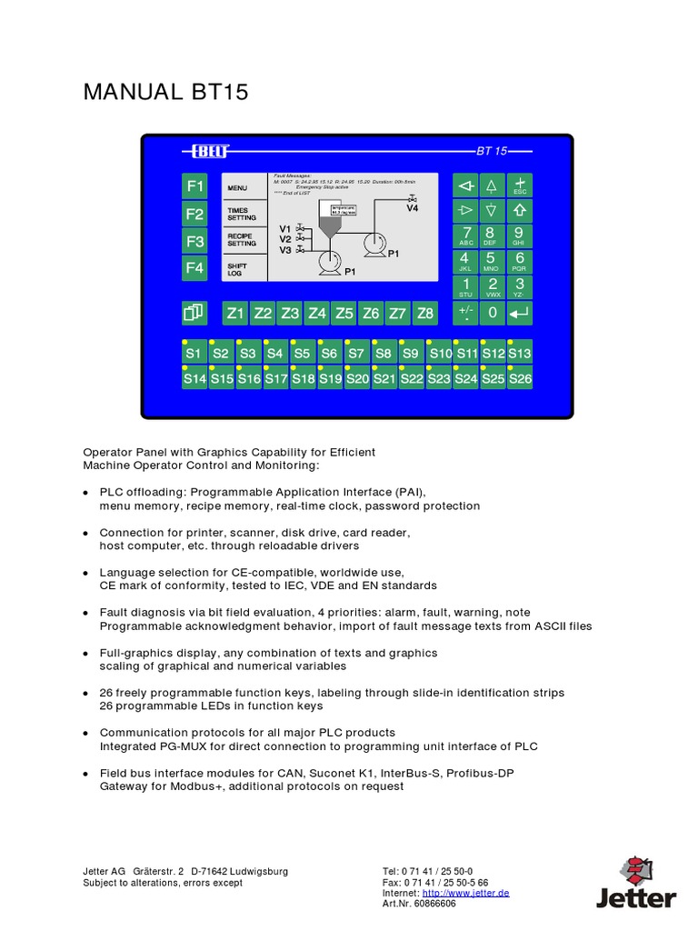 bt15 User Manual April 1997-1 | PDF | Programmable Logic Controller ...