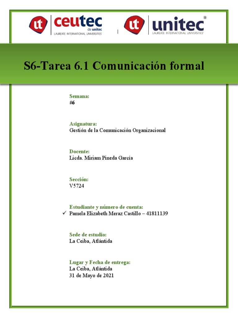 Importancia de la Comunicación Formal | PDF | Comunicación | Cuestionario