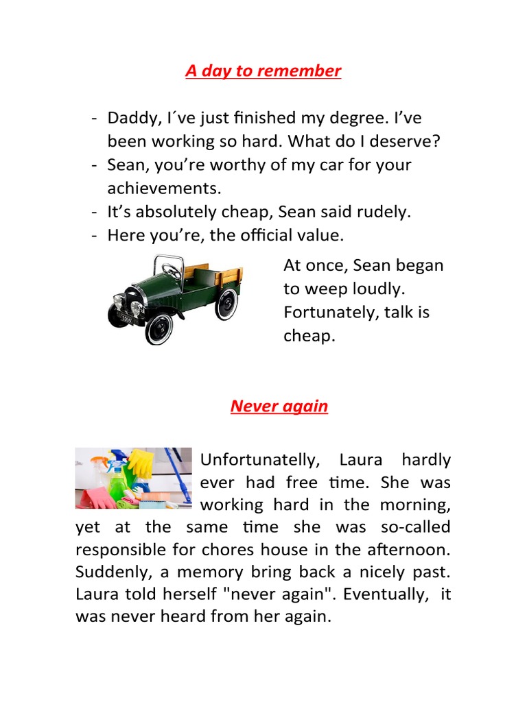 50-Word Story: A Day to Remember | PDF