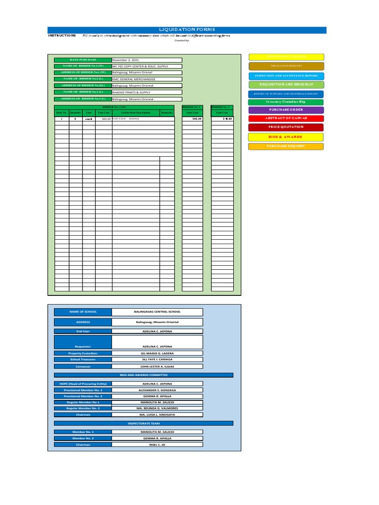 Liquidation Forms 2021 - Mobile | PDF | Payments | Expense