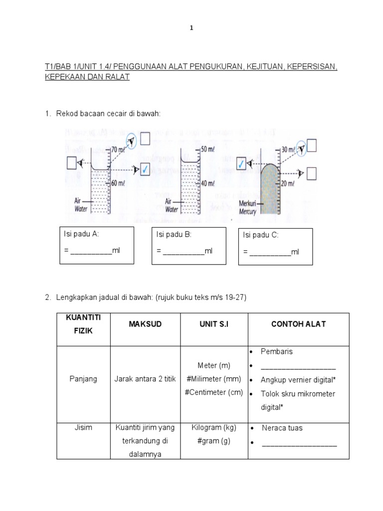 Latihan Bab 1 Unit 1.4 | PDF