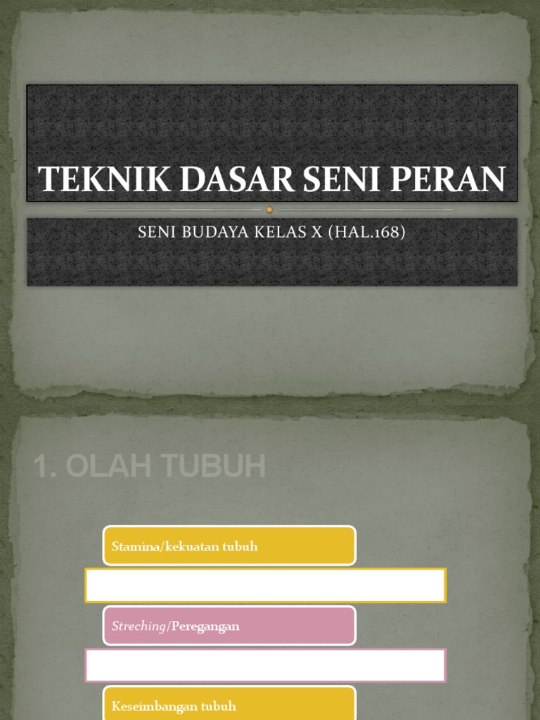 Teknik Dasar Seni Peran | PDF