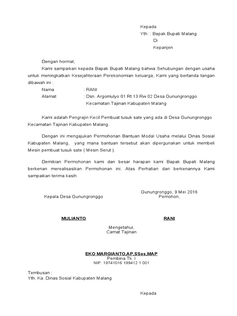 Proposal Dinsos | PDF