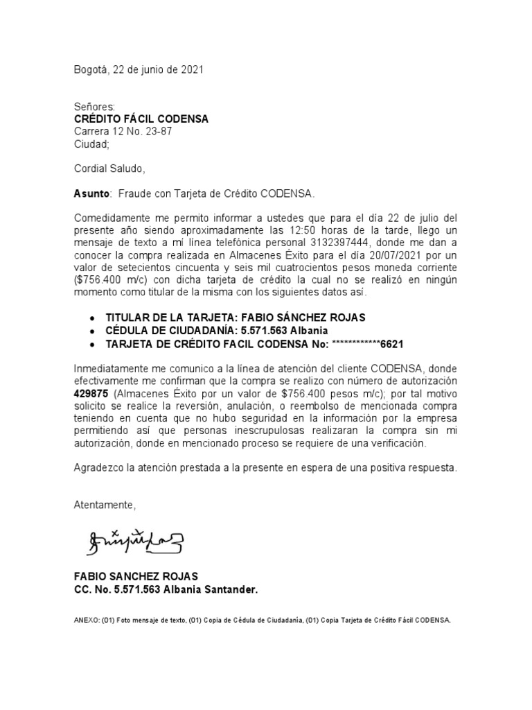 Carta Codensa | PDF | Derecho