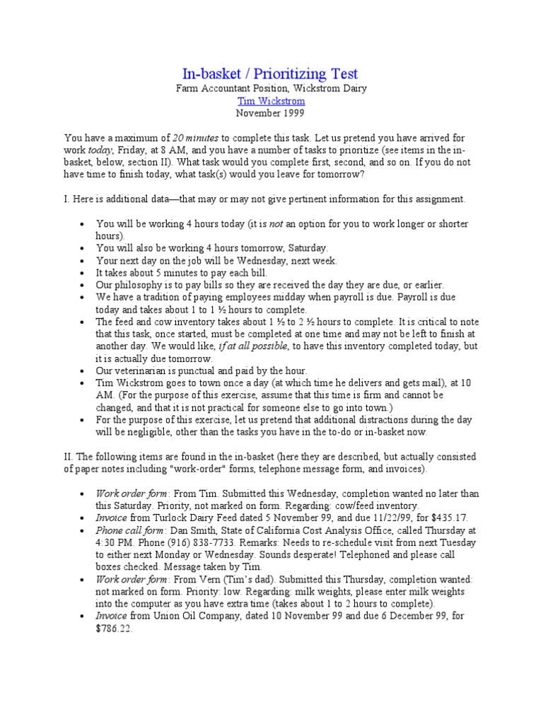 In Basket | PDF | Business