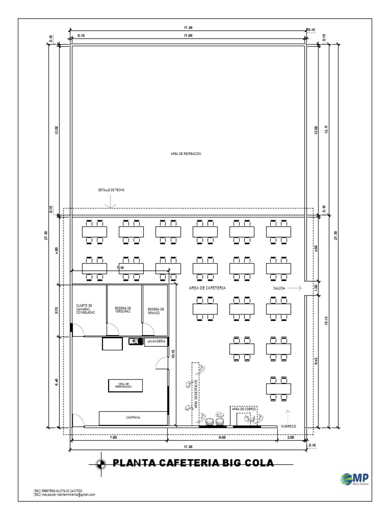 Plano de Cafeteria y Cocina Ajemaya 10 | PDF