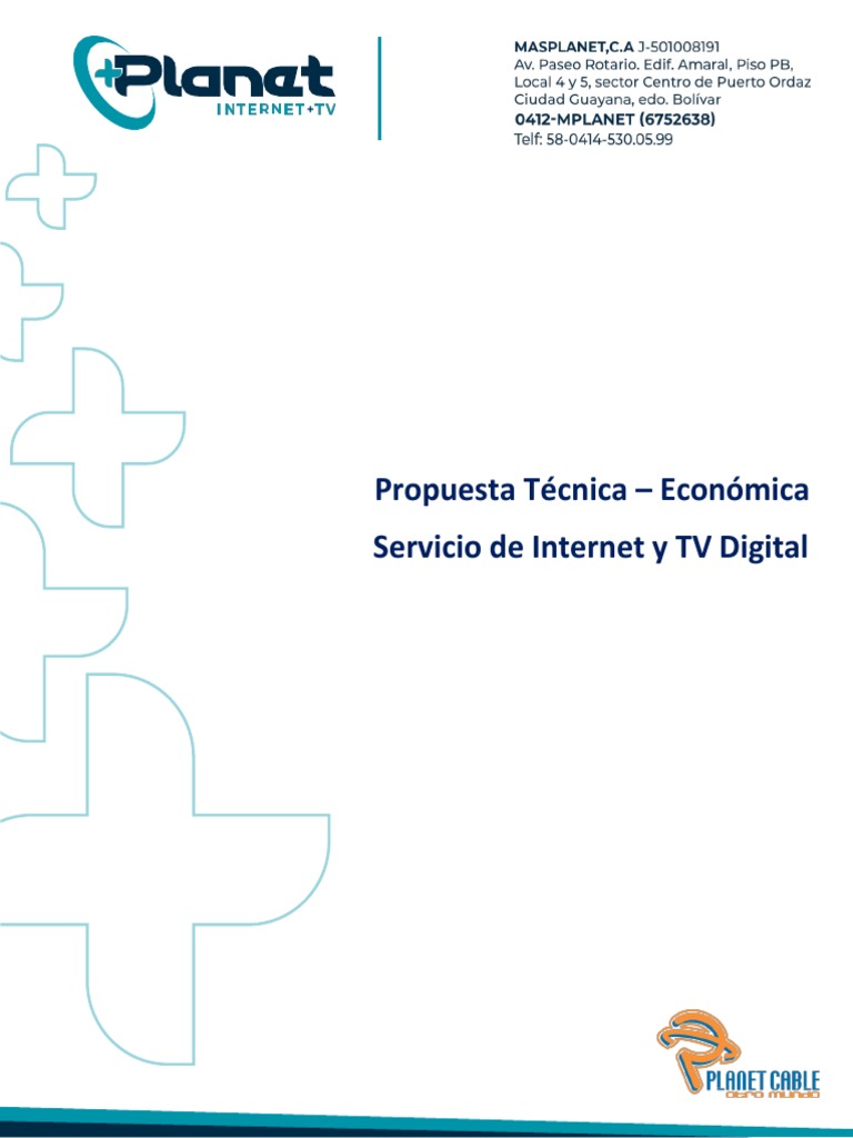 Propuesta Servicio de Internet Fibra Óptica - Romanza | PDF | Banda ancha | Internet