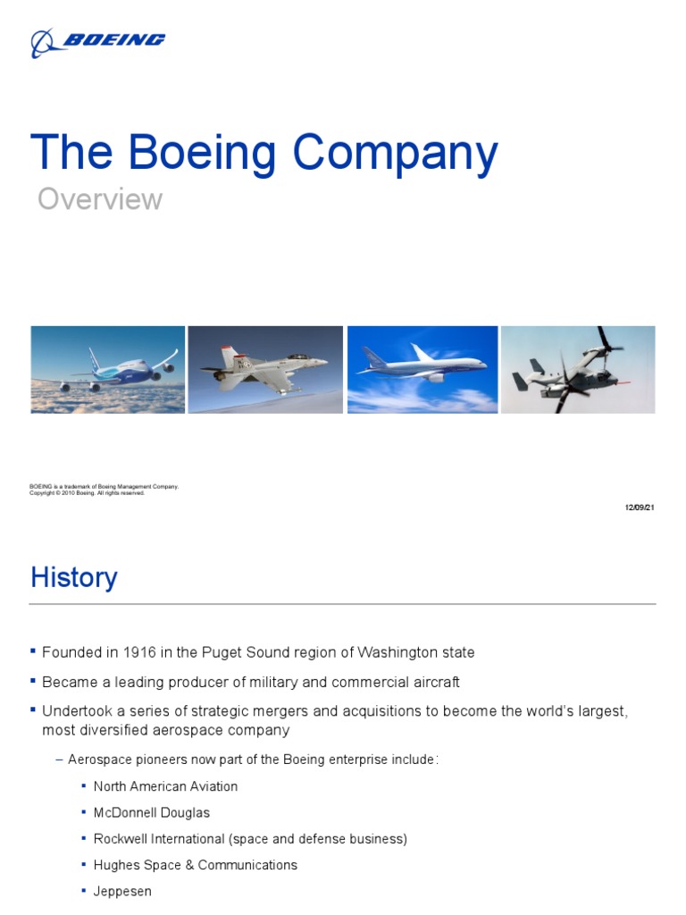 The Boeing Company Boeing Is A Trademark Of Boeing Management Company
