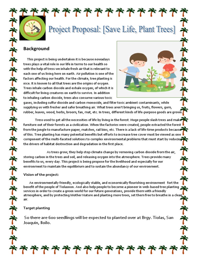 Sample Project Proposal | PDF | Trees | Atmosphere Of Earth