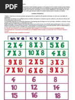 Lotería Tablas de Multiplicar | PDF