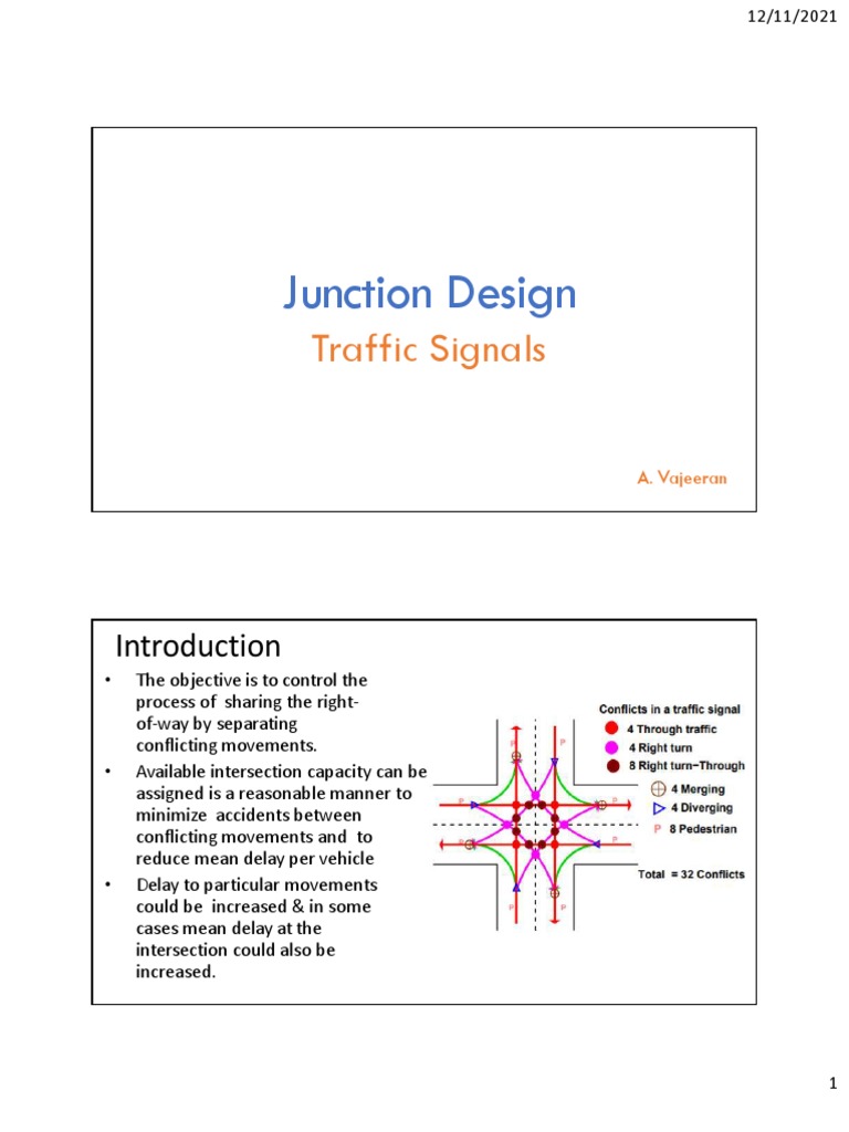 Junction Design - Traffic Signals | PDF | Traffic | Traffic Light