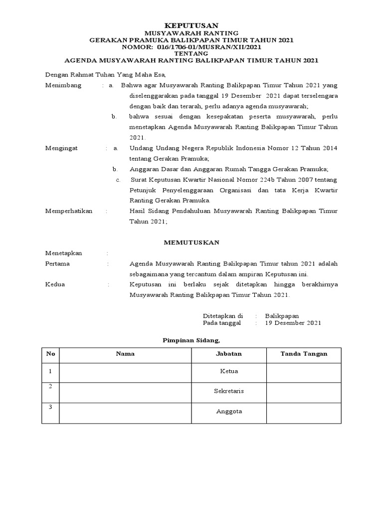 SK Agenda Sidang | PDF