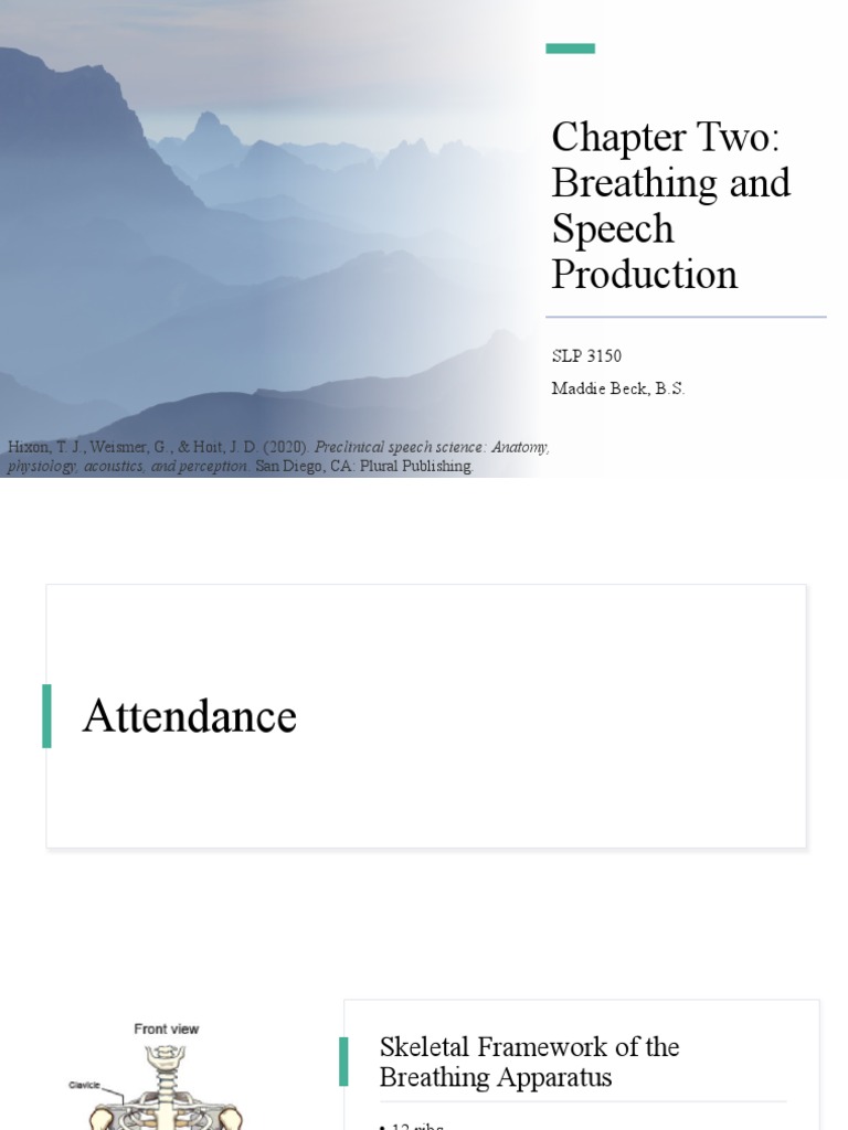 Preclinical Speech Science Chapter 2 PowerPoint | PDF | Breathing | Thorax