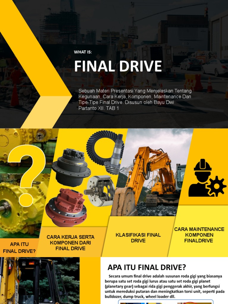 Komponen dan Fungsi Final Drive | PDF