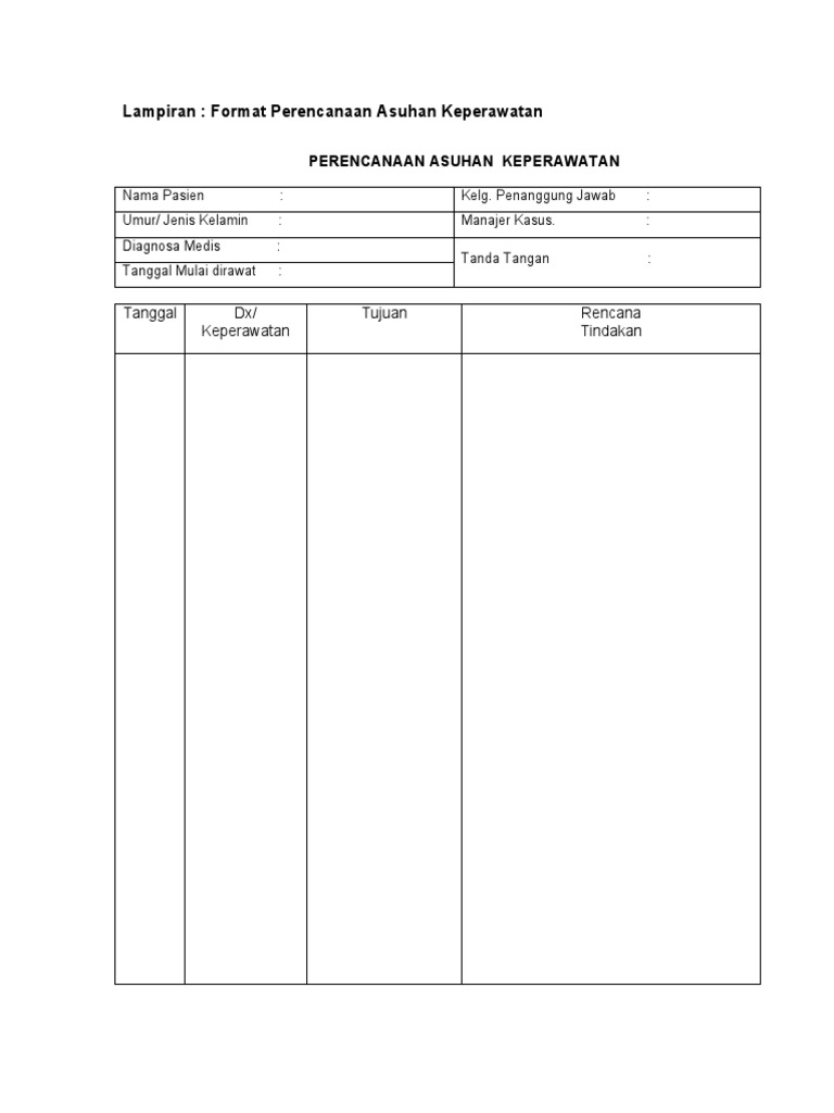 Contoh Perencanaan, Implementasi & Evaluasi Yanwat | PDF