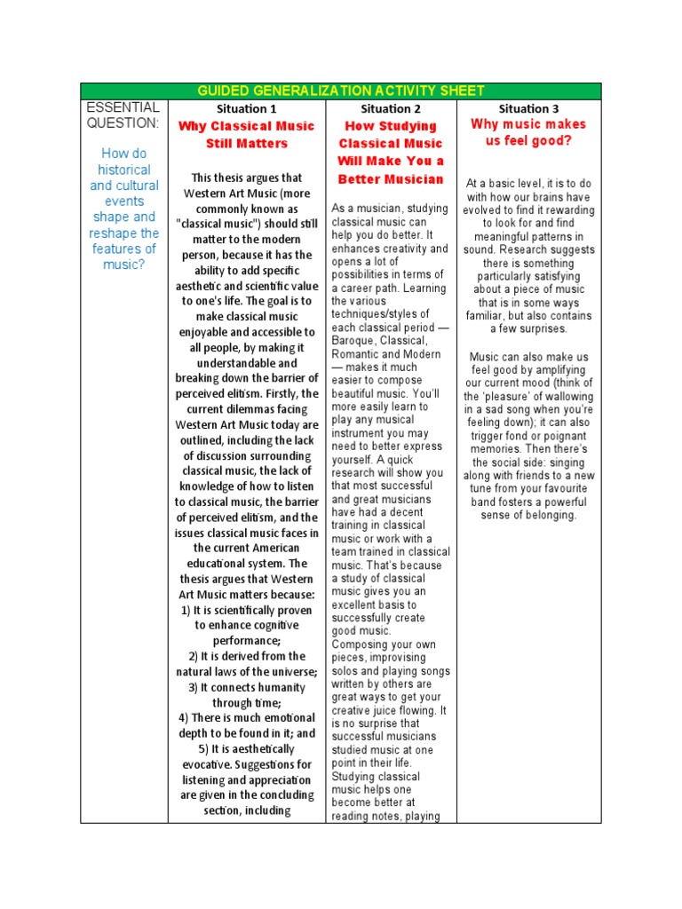 Guided Generalization | PDF | Reason | Classical Music