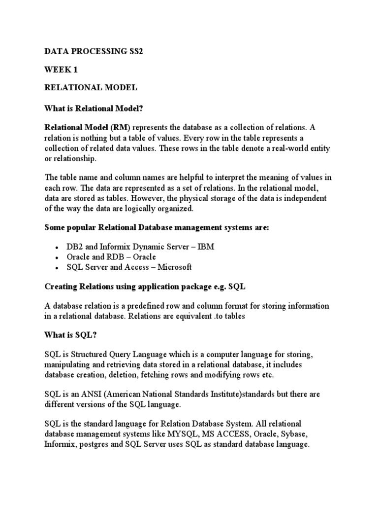 Data Processing SS2 | PDF | Database Index | Relational Database