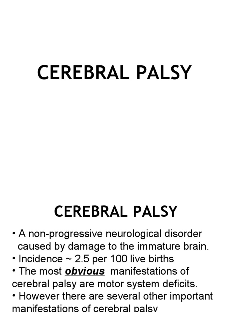 Cerebral Palsy | PDF | Cerebral Palsy | Neurological Disorders