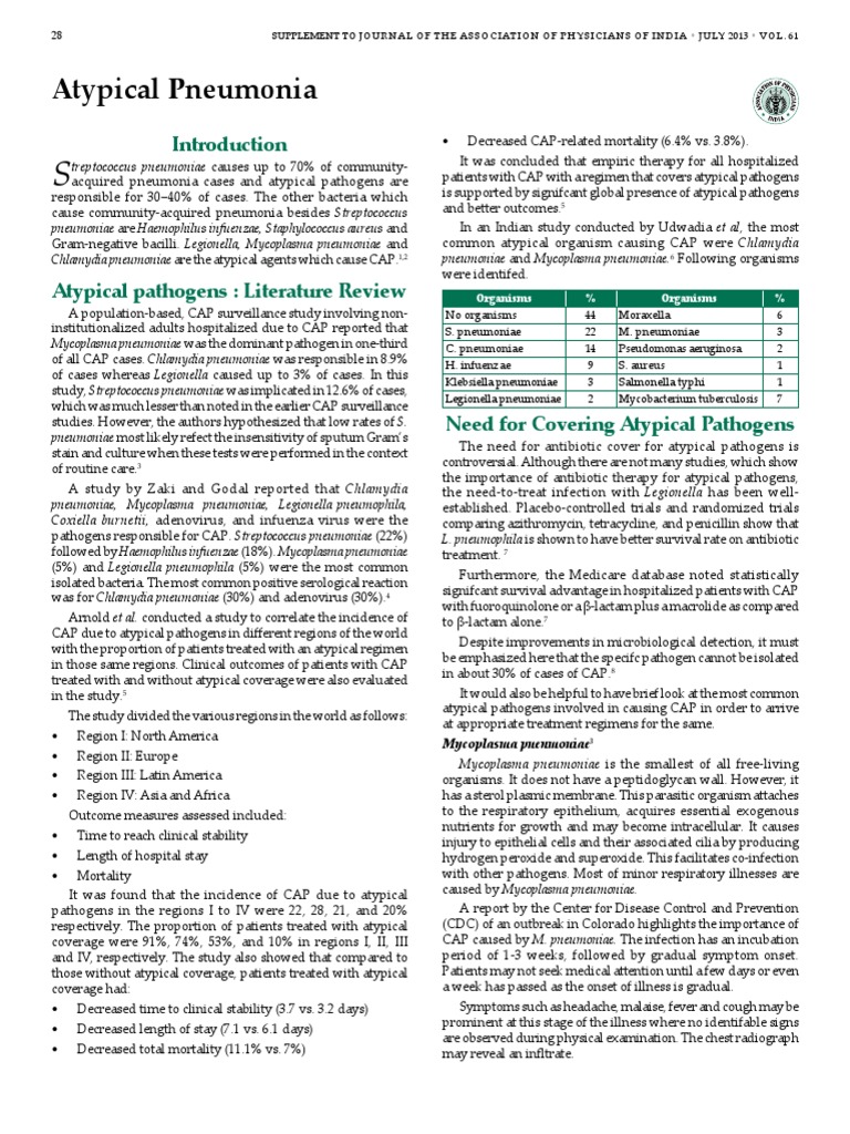 10 Atypical Pneumonia | PDF | Pneumonia | Infection