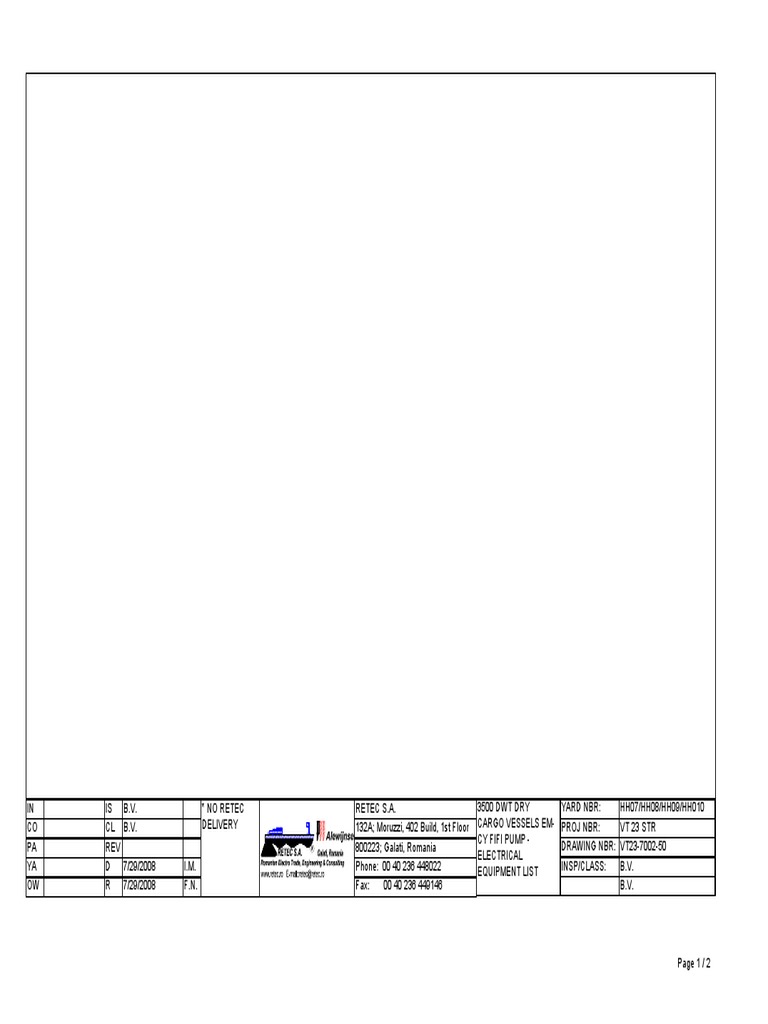VT23-7002-50 Electrical Equipment List | PDF | Fuse (Electrical ...